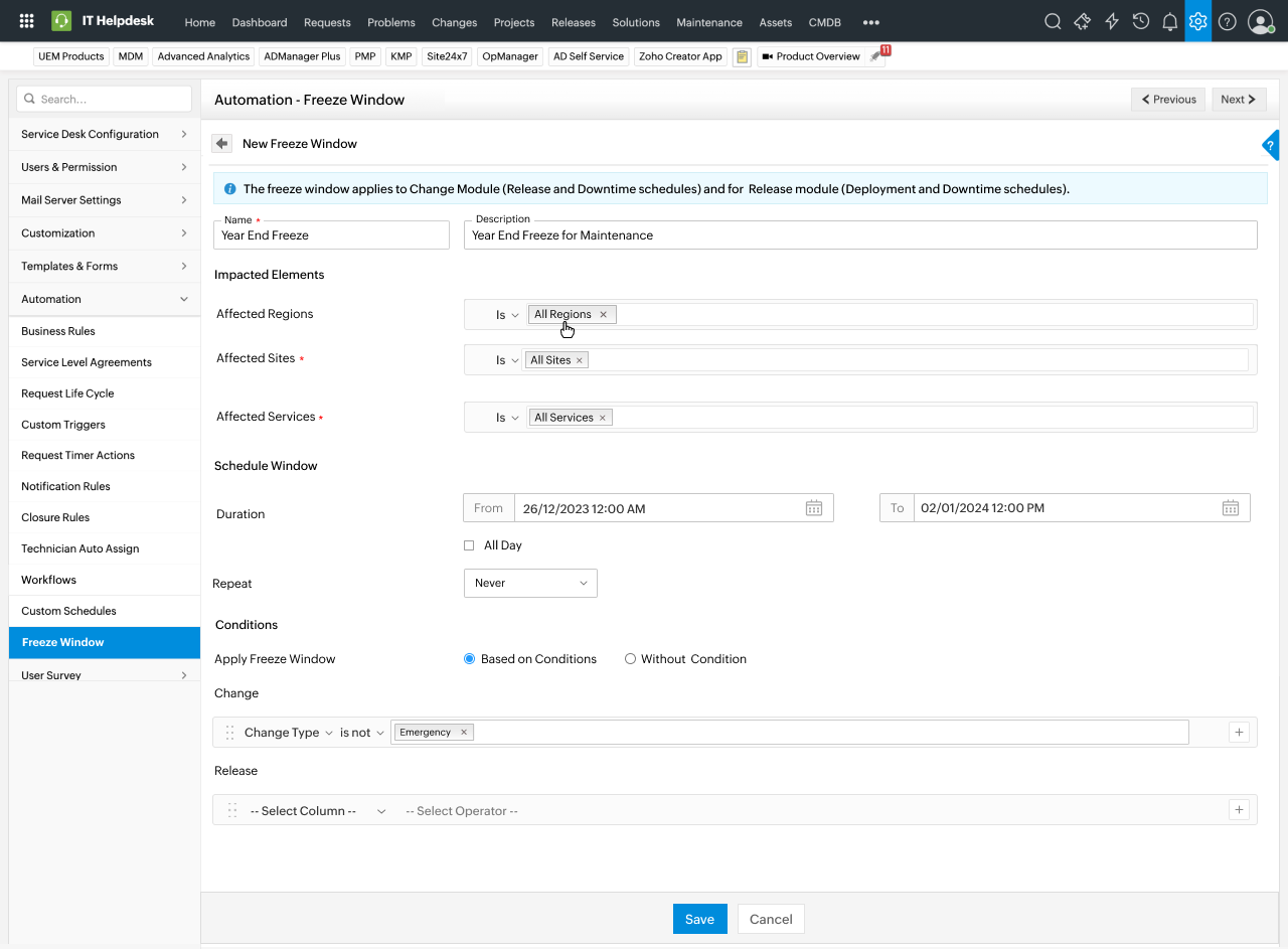 ManageEngine ServiceDesk Plus